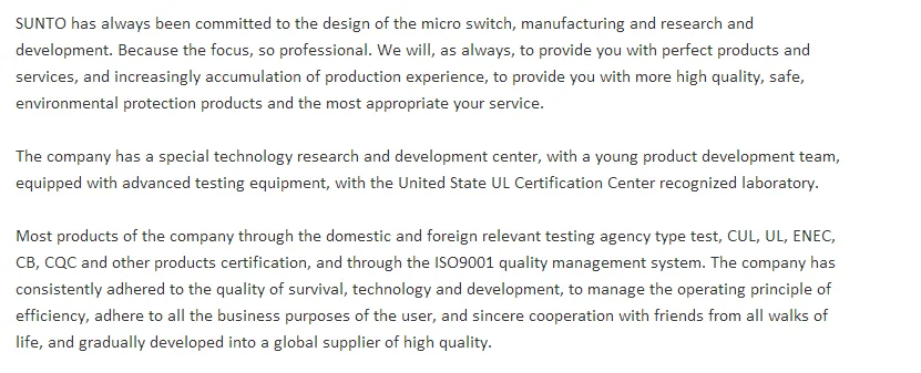 Mechanical Push Button Switch Micro Switch PBS- Series
