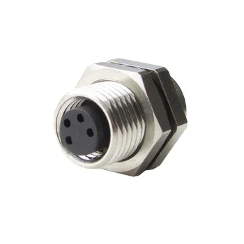 Waterproof Bulkhead Electrical Connector Round 4-pin Power Plug M8 ...
