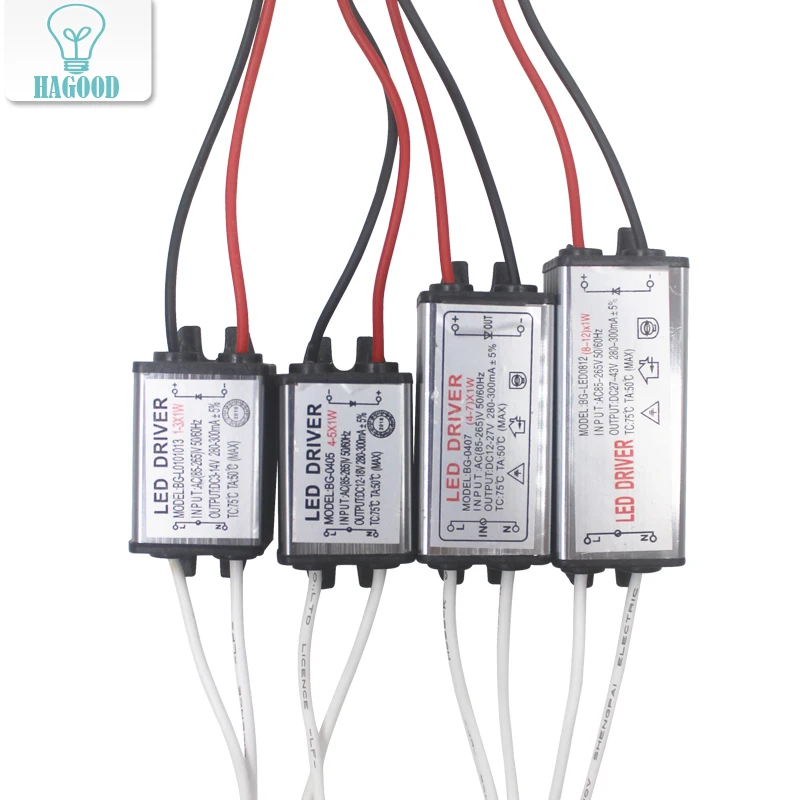 1-3w Ip65 Waterproof Led Light Driver Ac85-265v Dc3-43v Led Transformer ...