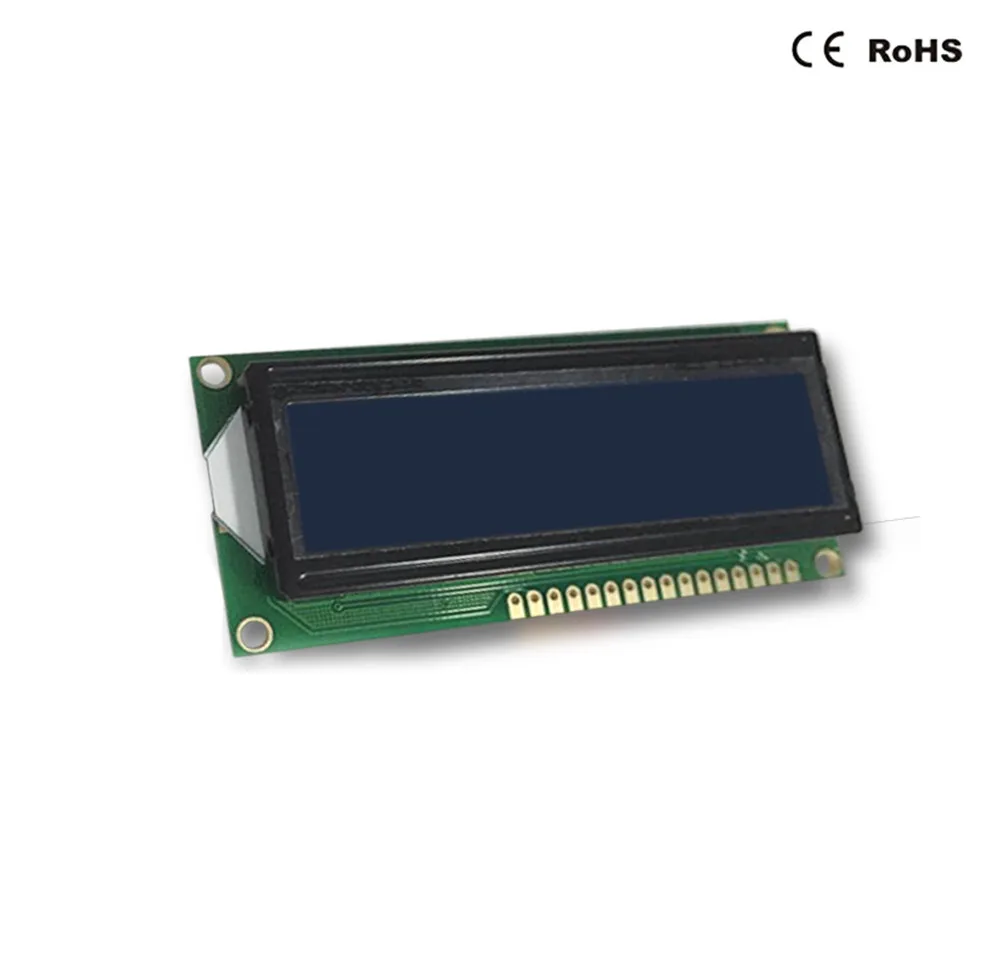 16x2 Character Monochrome LCD Display Module with Blue Backlight