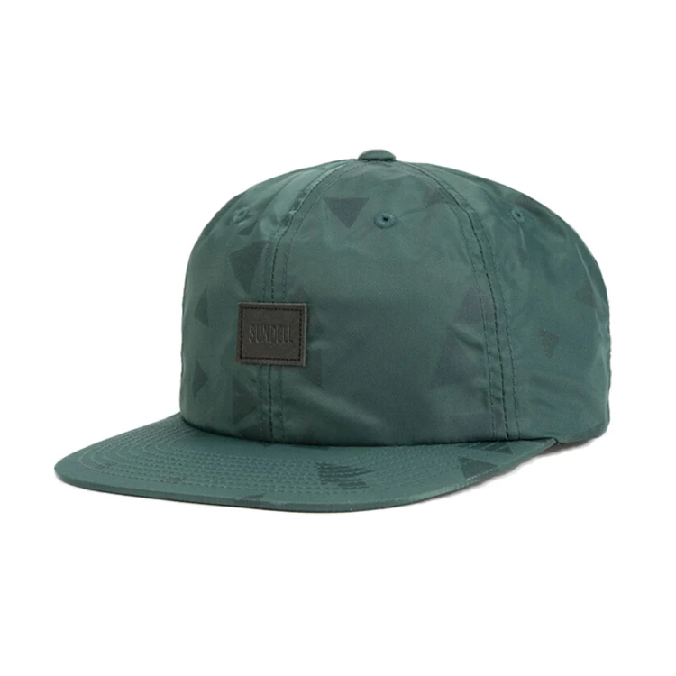 Custom Plain Rope Unstructured Nylon 5 Panel Snapback Hats