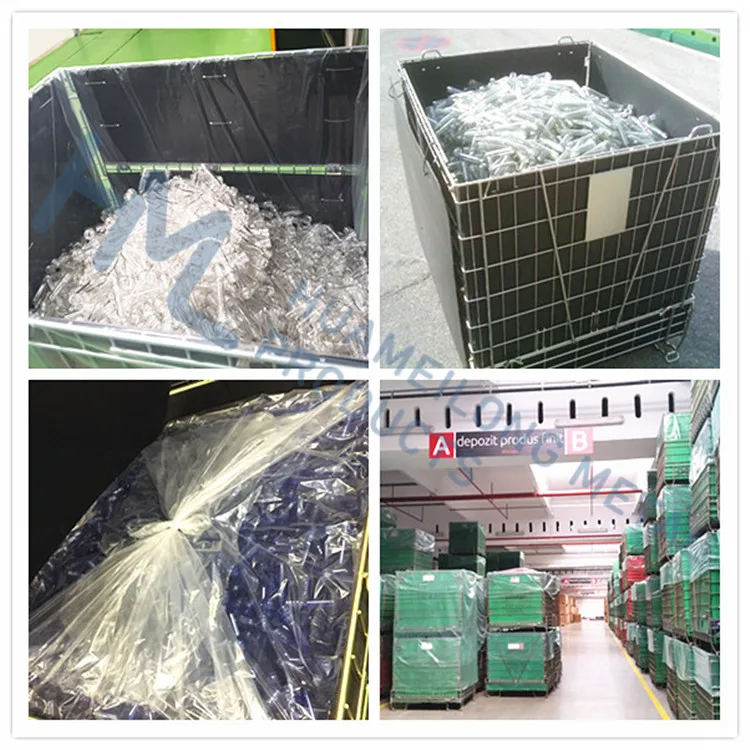 Industrial fabricated collapsable metal PET preforms storage stacking ...