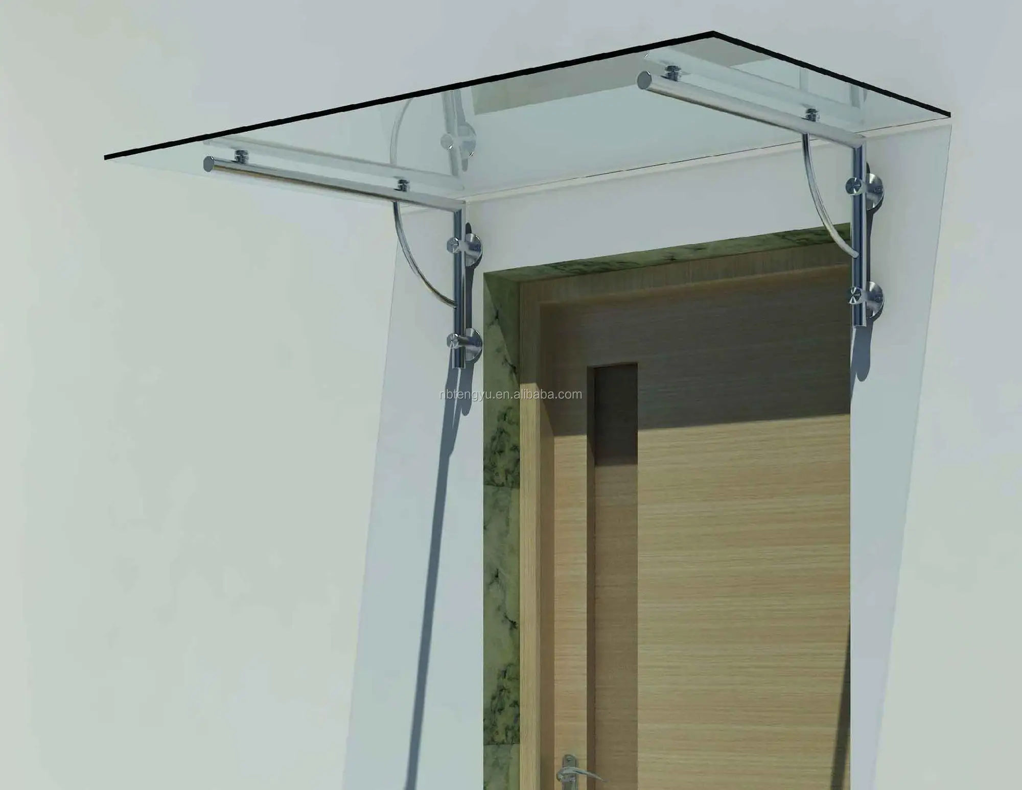 Stainless Steel Bracket Glass Canopies For Doors And Windows - Buy ...