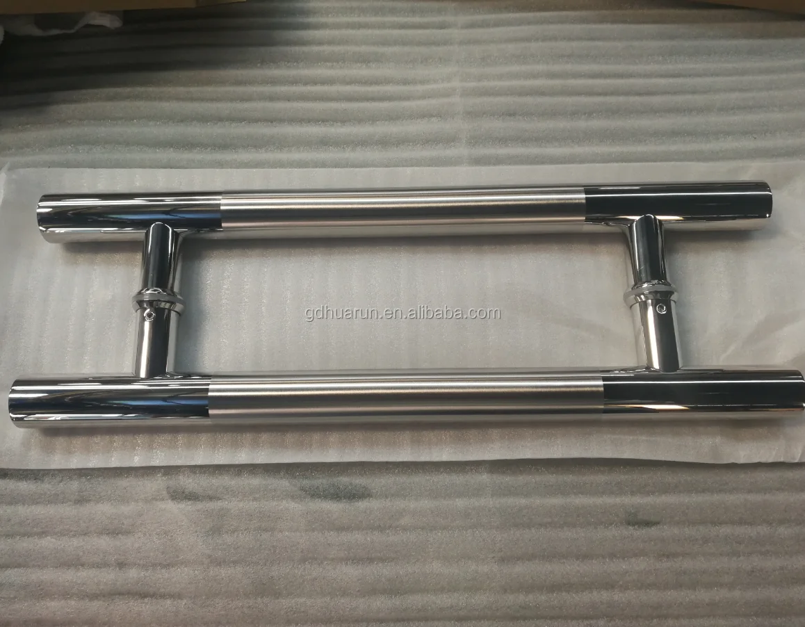 Commercial Stainless Steel 304 Glass Door Handle / H Type Double Side ...