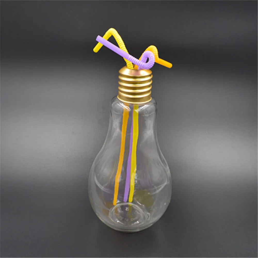 8 Oz Al Por Mayor Claro Bombilla Forma Botella De Vidrio Para Beber ...