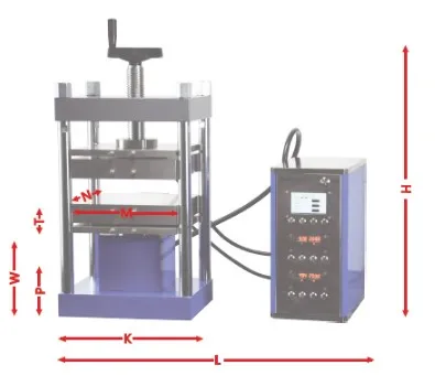 TCH 300C 40T Manual Hydraulic Hot Press Machine - Dual Heating Platen ...