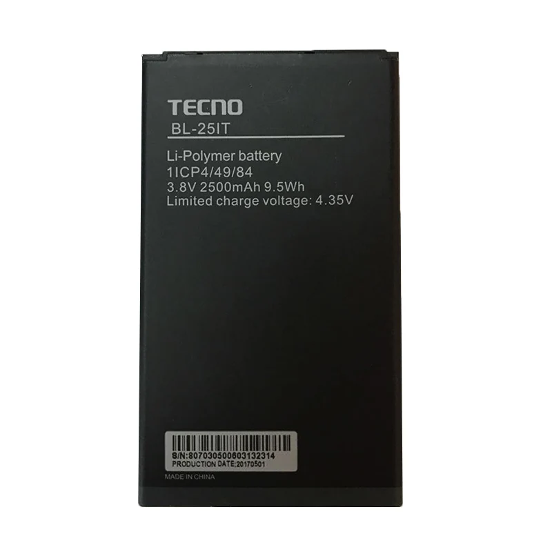 Original Cell Phone Battery For Tecno W2 Bl-25it Mobile Phone Battery ...