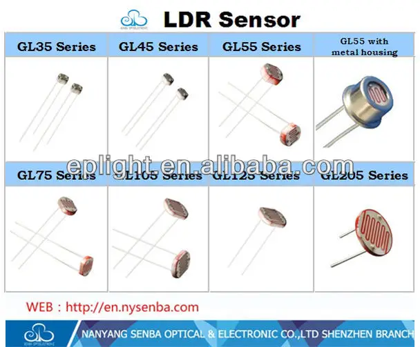 20mm Large LDR Sensor for light control, View 20mm LDR Sensor, Senba ...