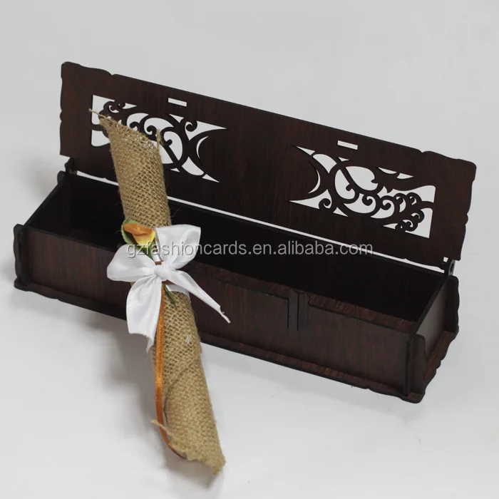 2016 Wooden Laser Cut Box Royal Theme Scroll Wedding Invitations With ...