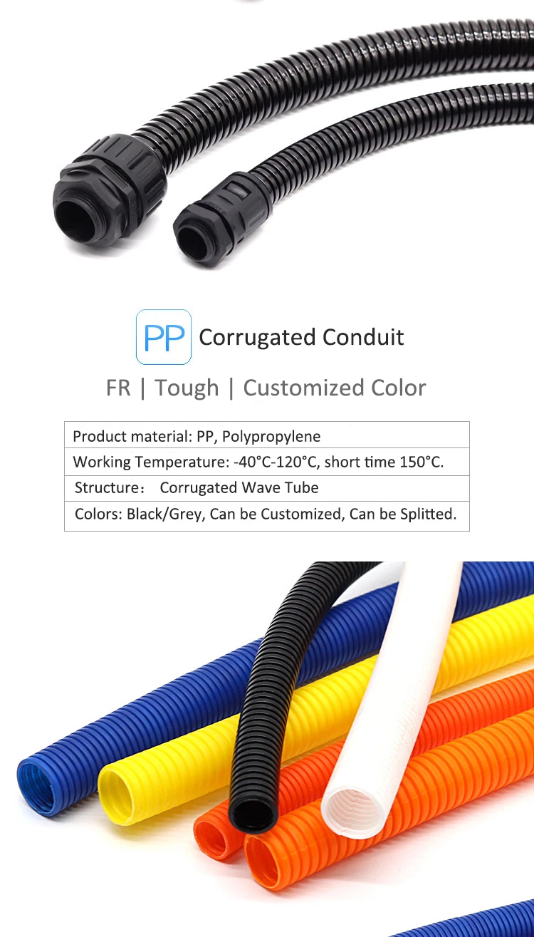 Sy Flexible Corrugated Pipe Pa.pp.pe Pipe For Flexible Wire Protection ...