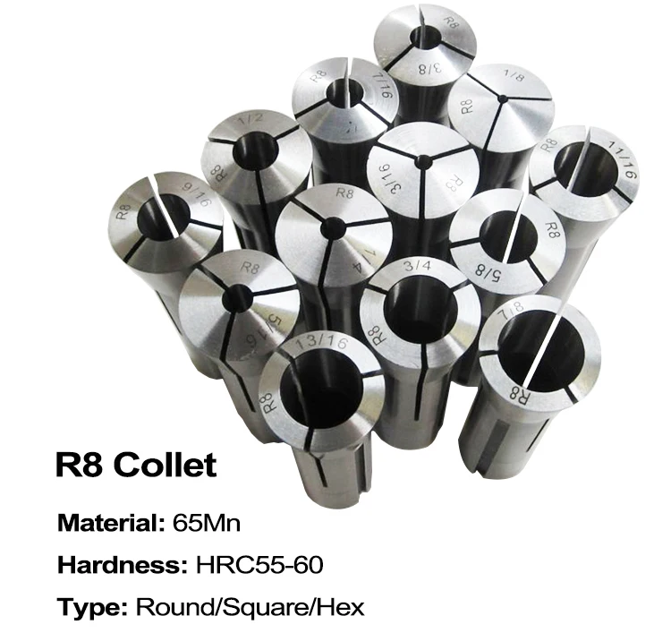 High Precision R8 Collet Set for CNC Milling Machines