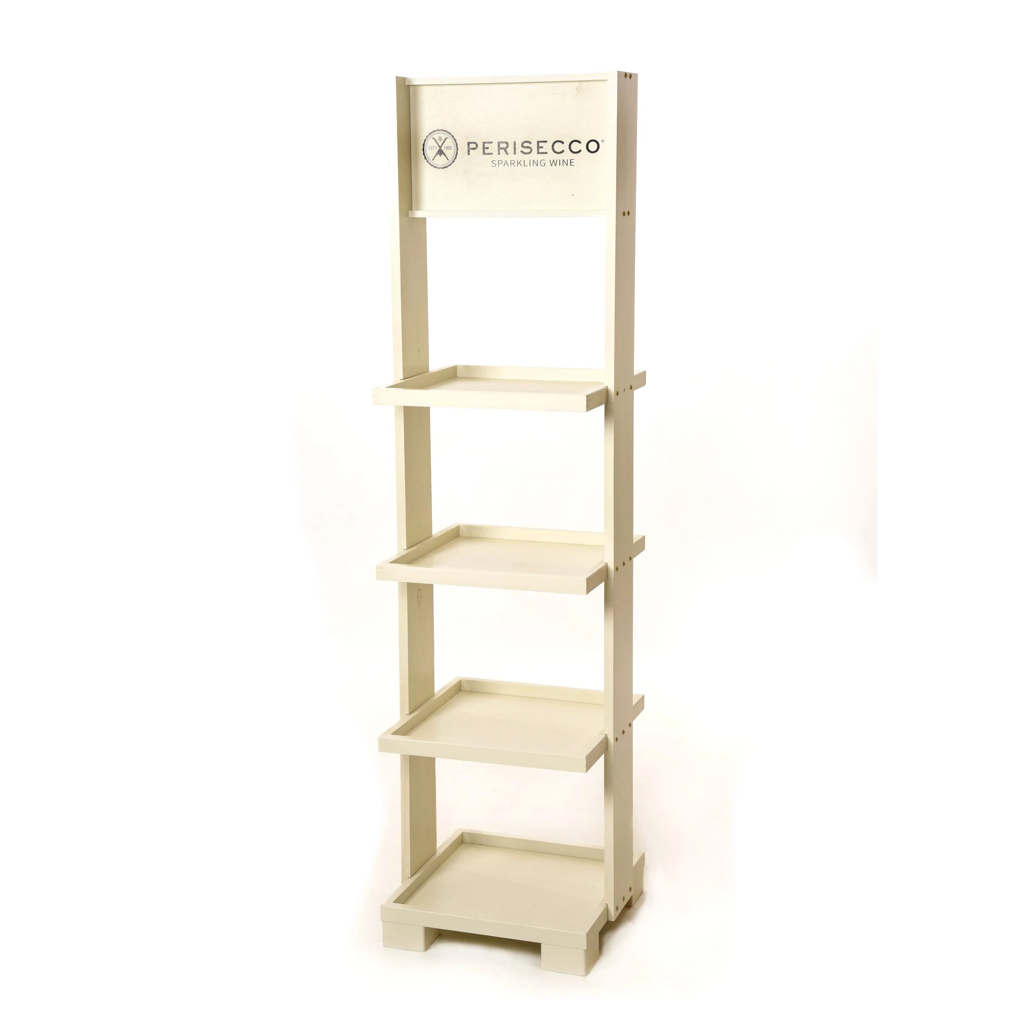 4 Layer Chips Custom Banner Retail Wood Display Rack