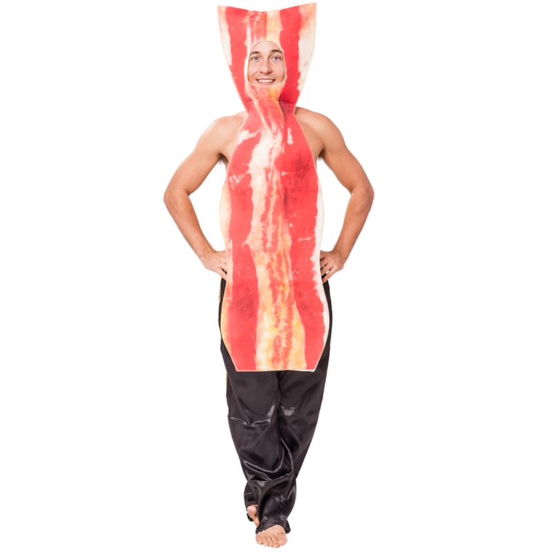 Carnival Party Mascot Adult Manfunny Food Bacon Costume For Men - Buy ...
