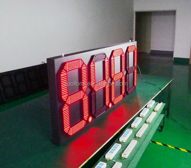 7 Segment Petrol Station Display Sign, Digital Number 7segment Led Gas ...
