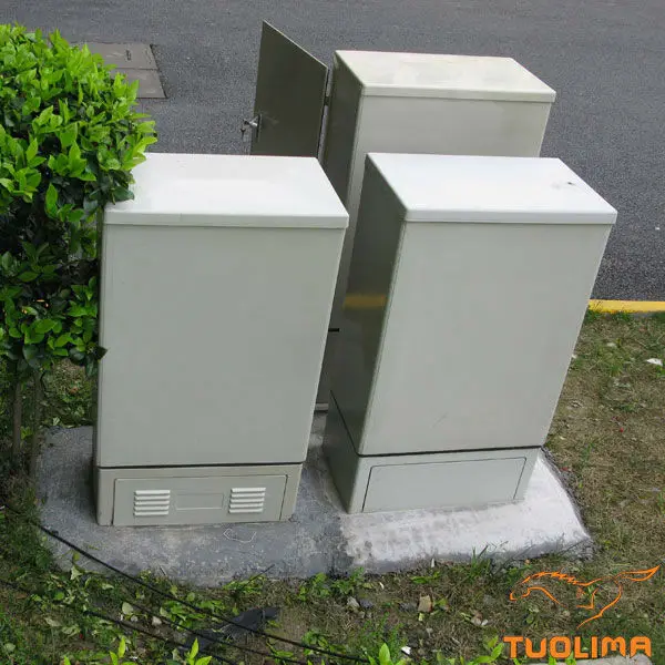Outdoor 144 288 Core Cabinet Telecom Pedestal Splice Cabinet