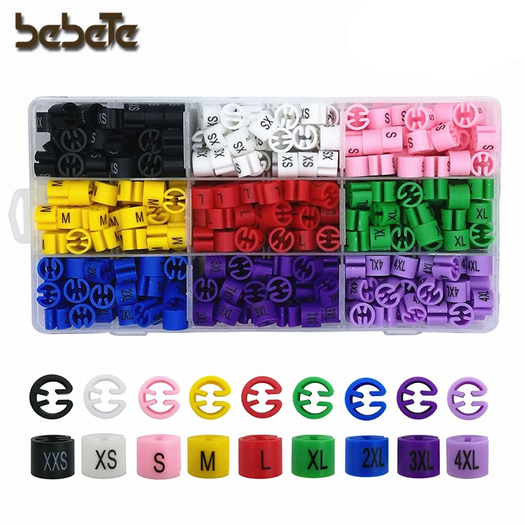 Color-coding Time-saver Hanger Size Cube 9 Size Set (xxs-4xl) /450 Pcs ...