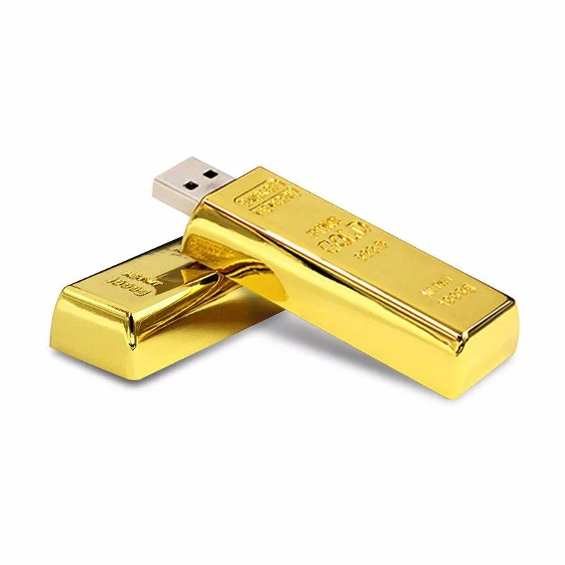 Factory Price Usb 3.0 Drive 32gb 8gb 999.9 Fine Gold Bar Usb Flash ...