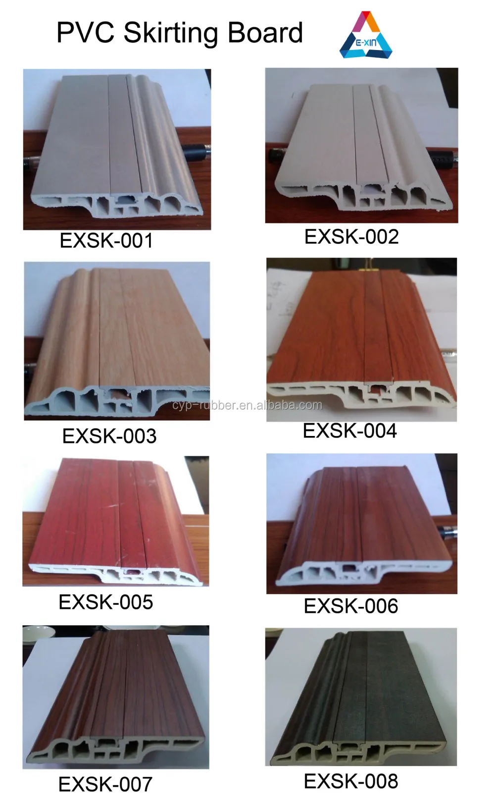Lacquered Pvc Wood Baseboard For Hospitals - Buy Pvc Baseboard,Laminate ...