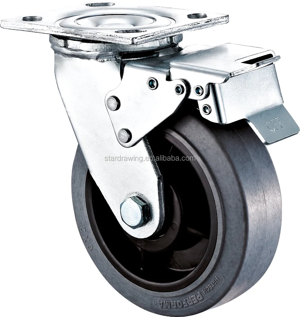 SS Conductive Rubber ESD Caster Wheels for Industrial Use