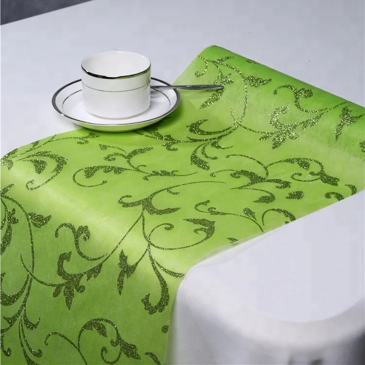 Classic Glitter Disposable Paper Table Runner for Wedding Decoration ...