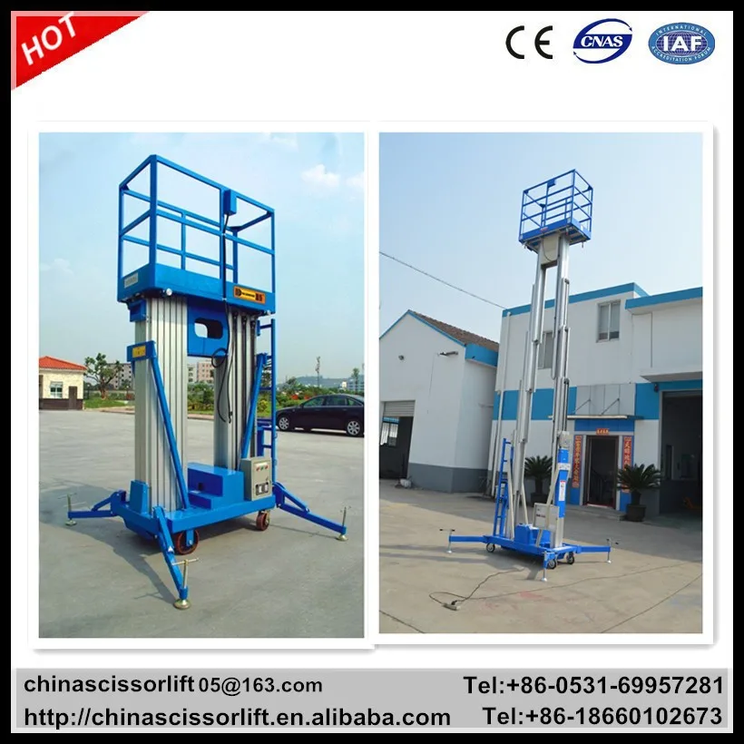 Height Adjustable Telescopic Mechanism Hydraulic Man Lift Aerial Work ...