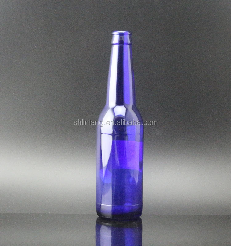 Shanghai Linlang Wholesale 33cl Blue Cobalt Glass Beer Bottle - Buy ...
