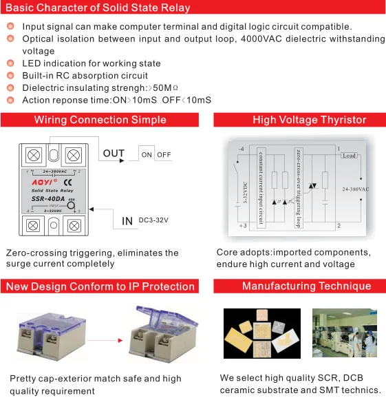 3kw 380vac Relay Module Solid State Relay Three-phase Motor And ...