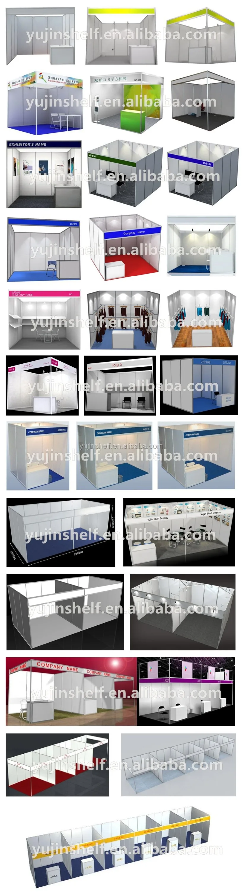 Aluminum Exhibition Booth Design,3x3 Standard Shell Scheme Booth For ...