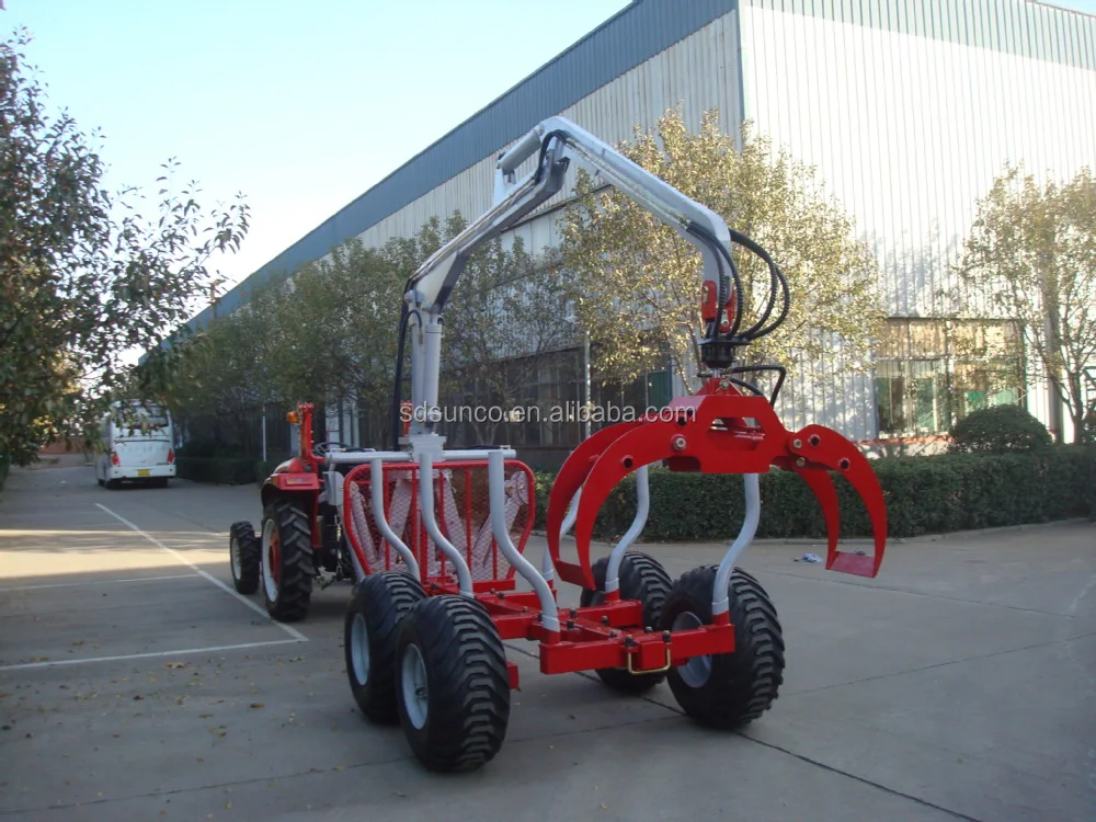 Forest Machine Log Trailer With Crane Wood Loader Trailer - Buy Forest ...