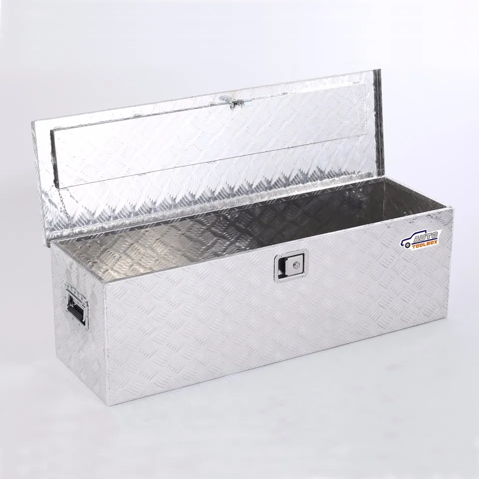 Aluminum Checker Plate Truck Tool Box - Waterproof & Durable