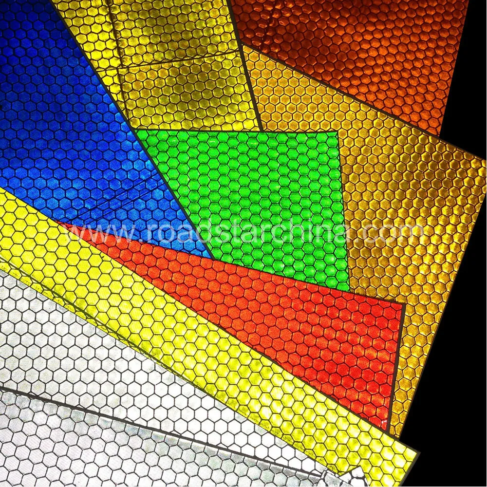 Custom Printing Pvc Microprismatic Retro-reflective Sheetting For Ad ...