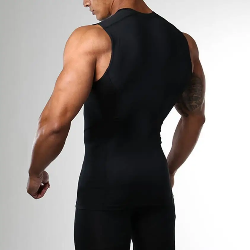 Custom Logo Blank Plain Compressed Sports Fitness Shirt