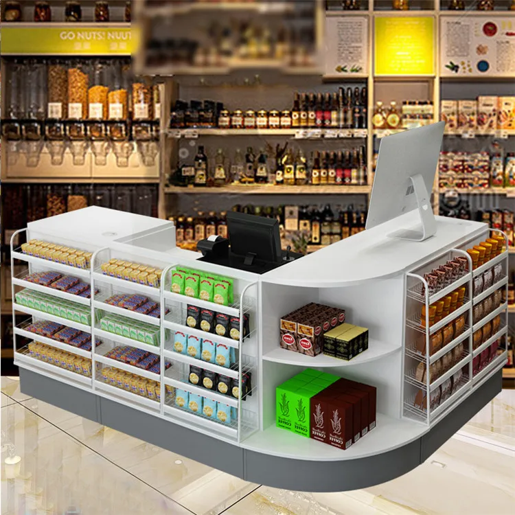 Modern MDF Wooden Spray Lacquer Liquor Store Display