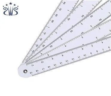 RTS Plastic Multi-Ratio Folding Fan Style Architect Drawing Scale Ruler