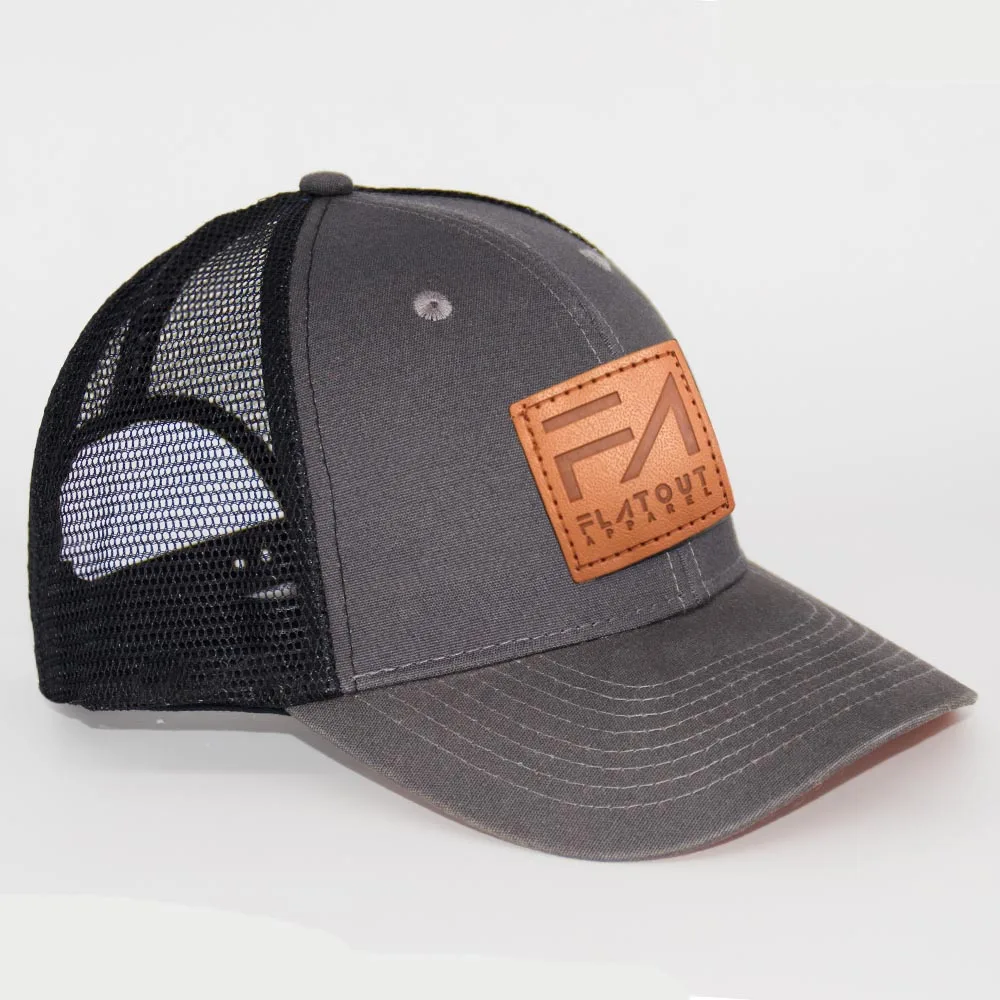 Wholesale 6 Panel Snap Back Mesh Baseball Caps With Leather Patch - Buy ...