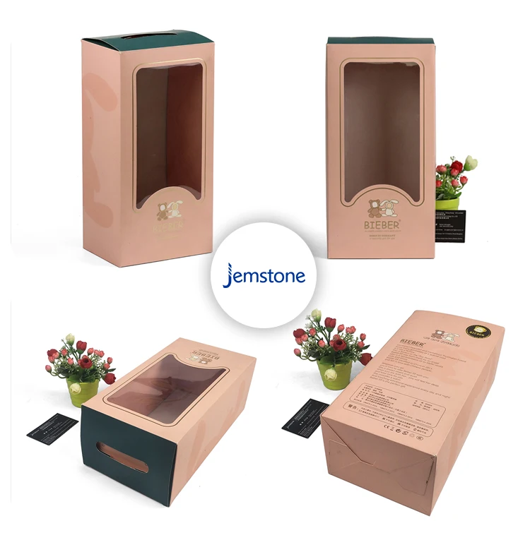 Pink Rose Toy Packaging - Customized Paper Box with Window