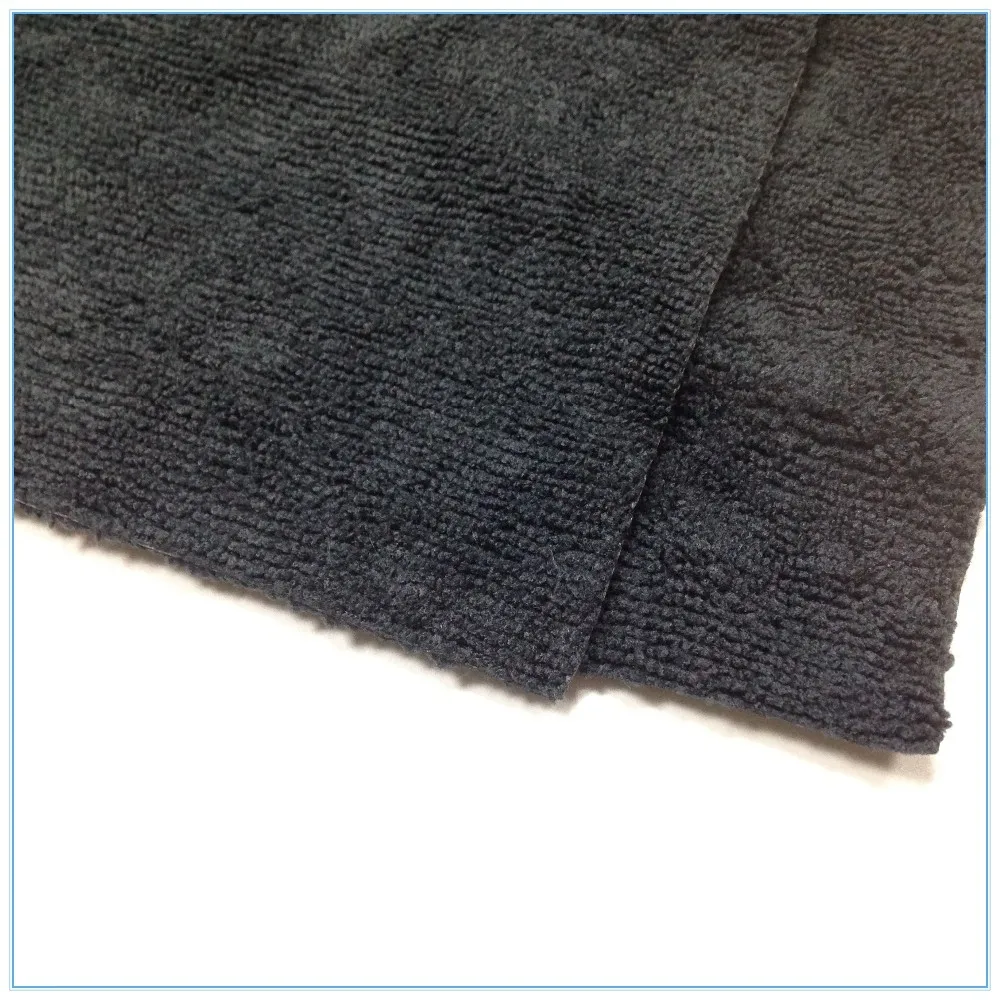 Black Color Edgeless Terry Microfiber Cloth - Buy Microfiber Cleaning ...