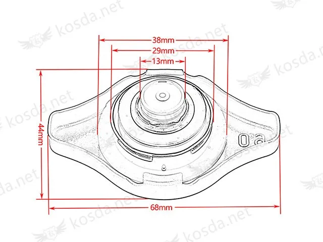 Blue 0.9 Bar Auto Cooling Small Sizes Radiator Pressure Cap - Buy ...