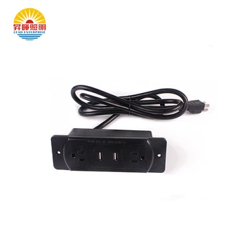 2 Gang Tamper Resistant Hotel Furniture Plug Socket With 2 Usb Ports ...