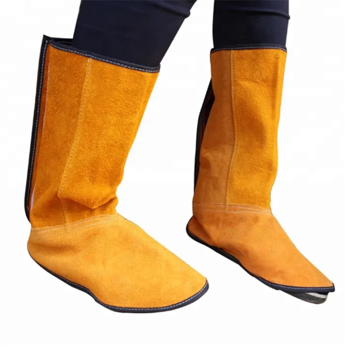 Heavy Duty Leather Fire Flame Retardant Protective Welding Leggings ...