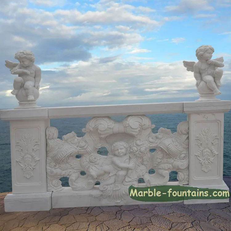 Hand Carved Sculpture Natural Stone Balustrade Railing Marble Stone ...