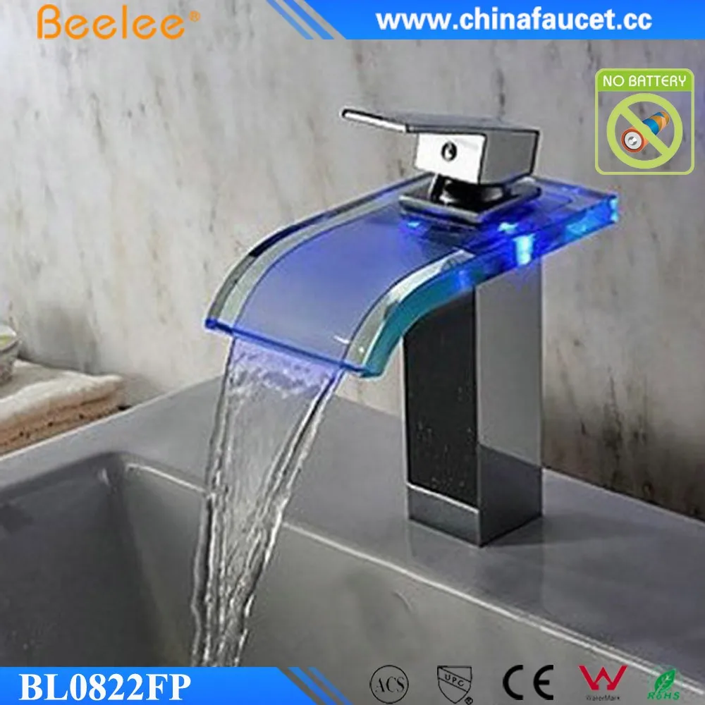 Beelee Hydro Power Led Waterfall Glass Faucet Basin Mixer Taps - Buy ...