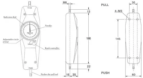 500 N Portable Force Push Pull Gauge - Buy Push Pull Gauge,Digital ...