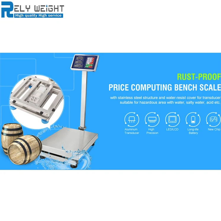 Tcs Series 60kg 100kg 300kg High Precision Stainless Steel Platform