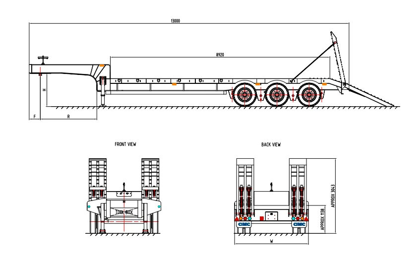 Cimc 16m Lowboy 30t Lowbed Semi Truck Trailer Dimensions For Sale - Buy ...