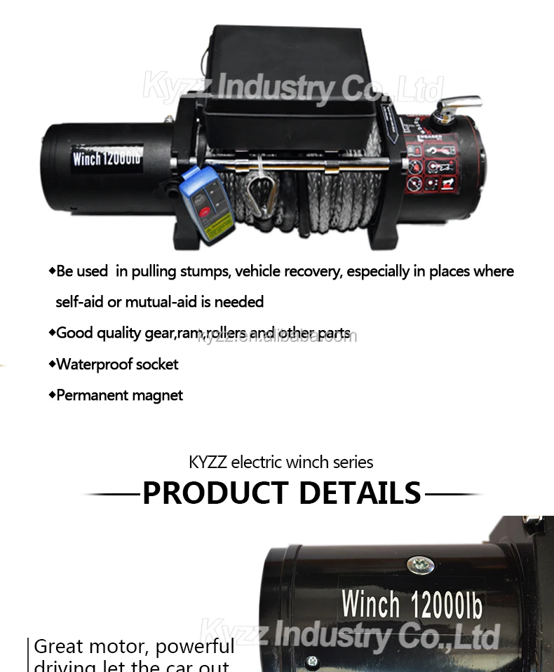 Mini 12v Electric Winch,Used 12000lbs 12v 24v Offroad 4x4 Car Electric ...