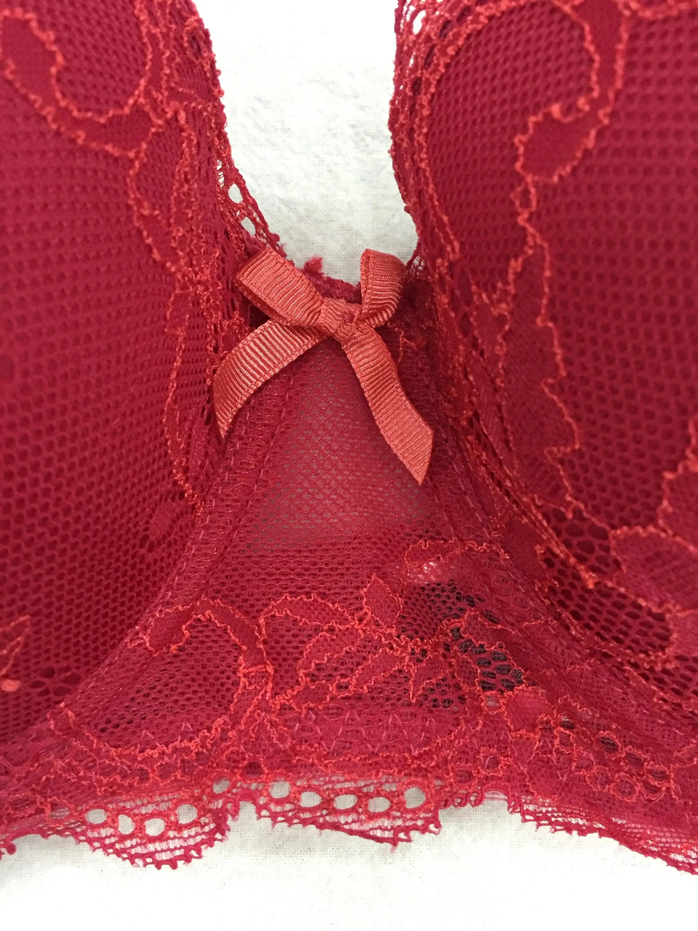 Full Two Tone Lace Ice Silk Underwear Bra And Shorty Set Oem Underwear ...