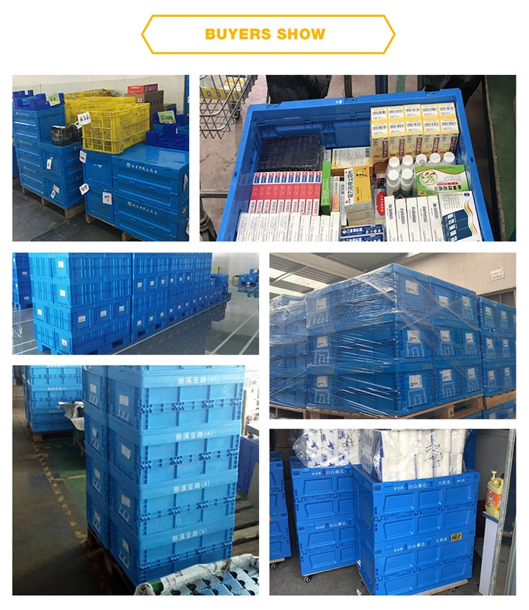 Large Collapsible Heavy Duty Plastic Security Turnover Pallet Shipping ...