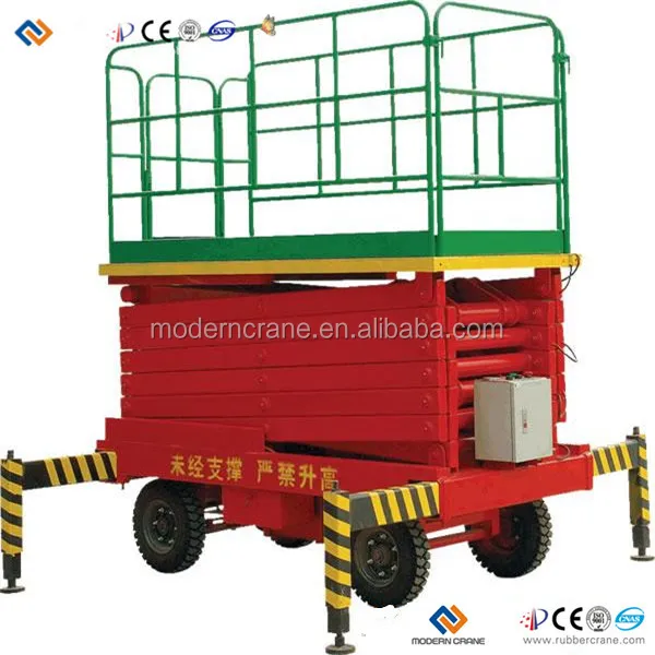 Small Mobile Hydraulic Pallet Elevating Motorized Scissor Lifting ...