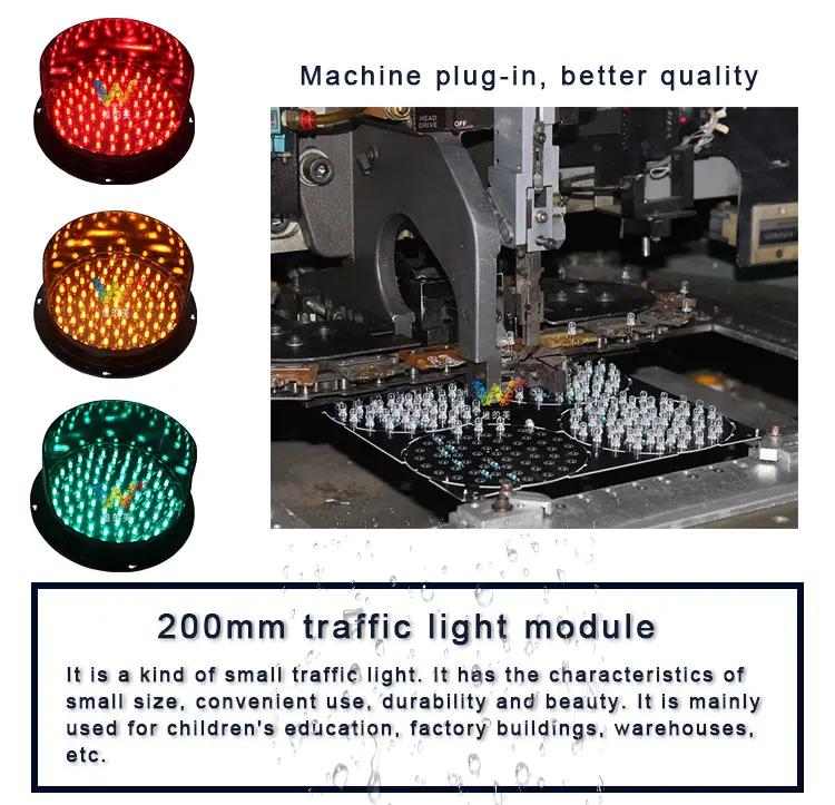 Wholesale Price 200mm Red Yellow Green Traffic Parts LED Traffic Light ...
